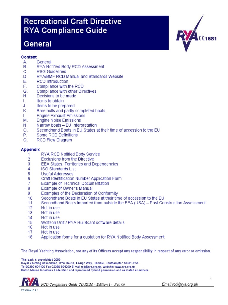 1 RCD Compliance Guide PDF | PDF | Watercraft | European Union