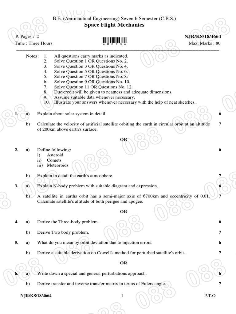 Space Flight Mechanics | PDF | Orbit | Satellite