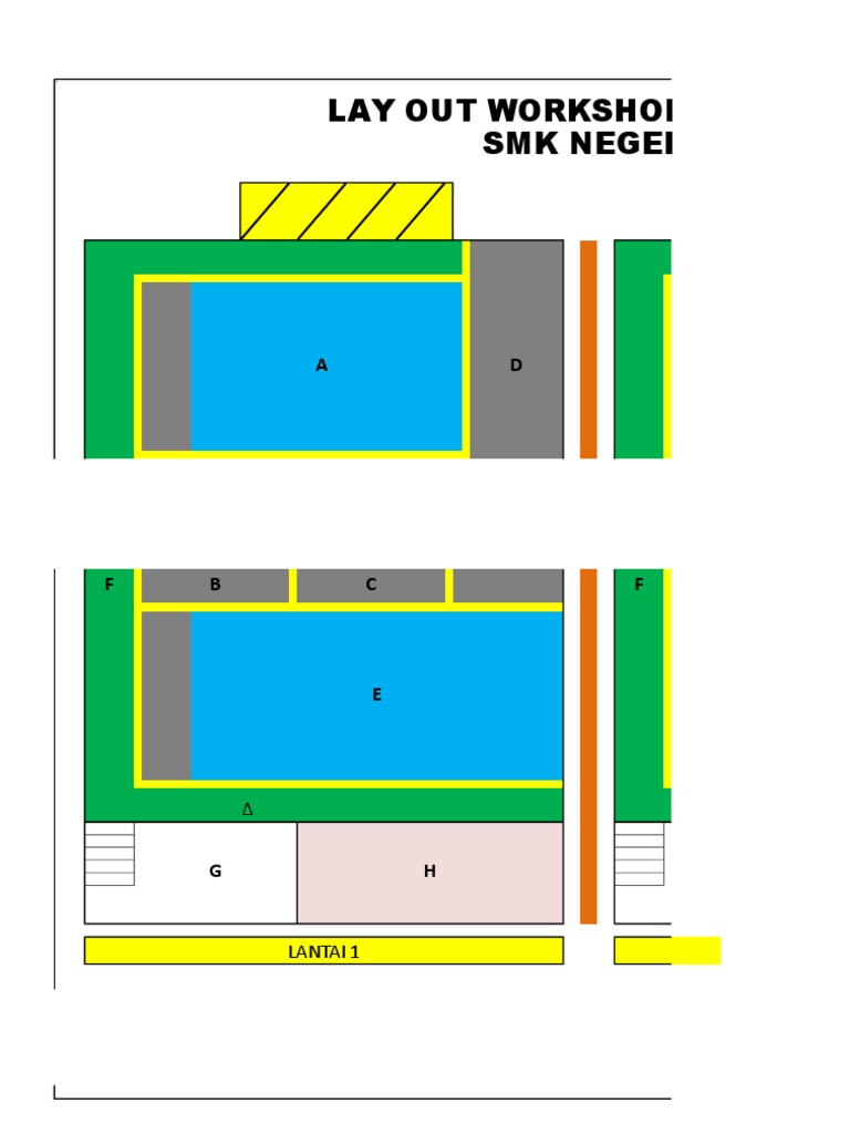 Demarkasi Layout Workshop SMK 2 Tarakan | PDF