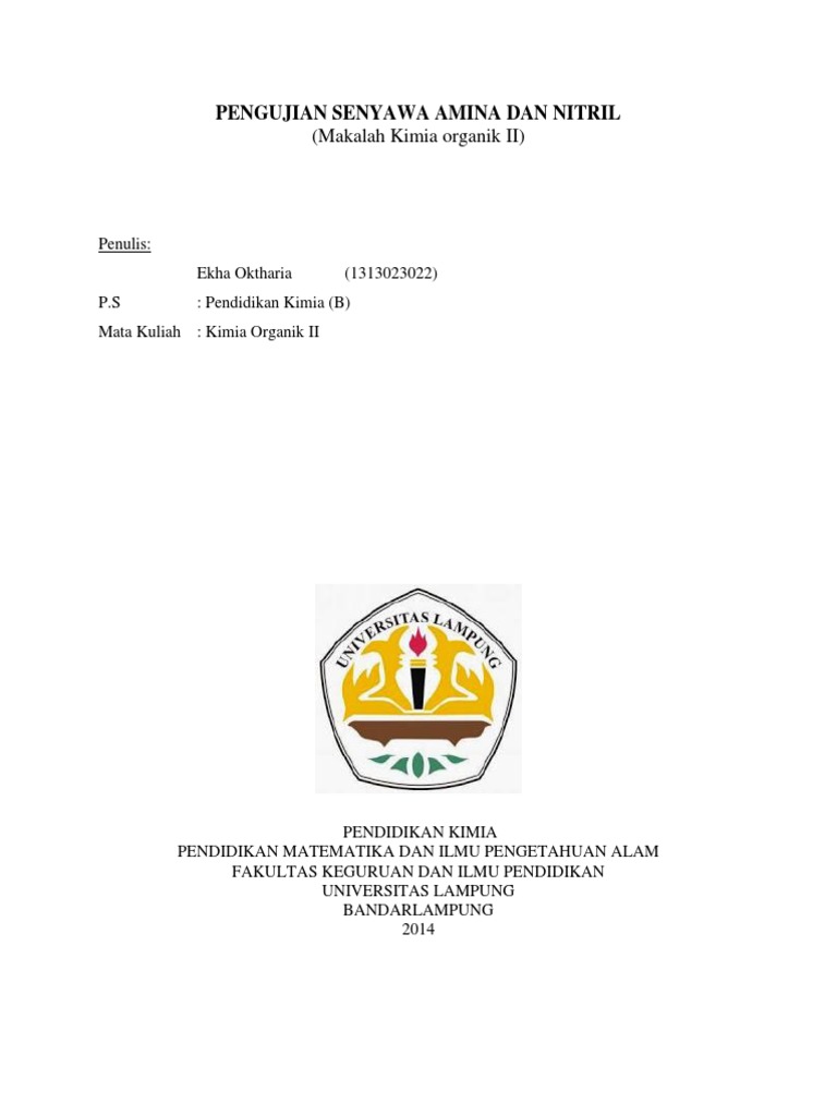 Pengujian Senyawa Amina Dan Nitril | PDF