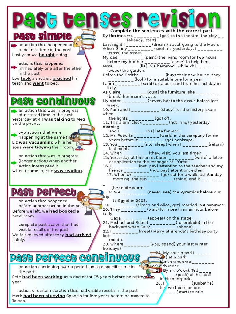 Mixed Past Tenses Revision Fun Activities Games Grammar Guides - 12221 ...