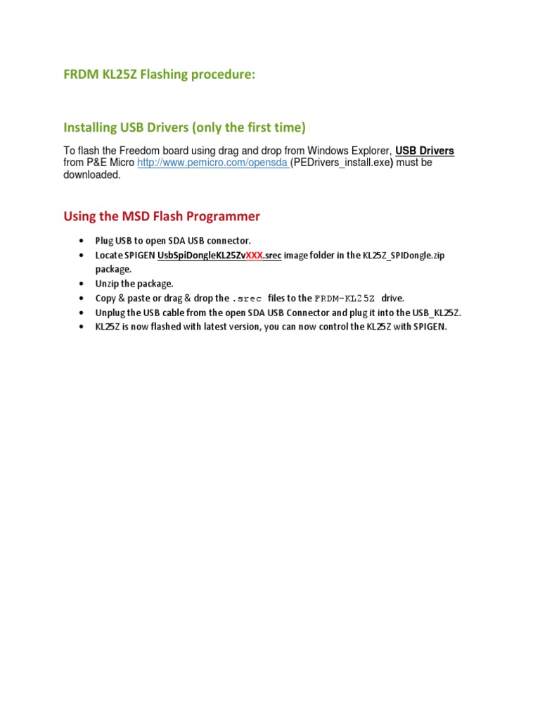 FRDM KL25Z Flash Guide | PDF