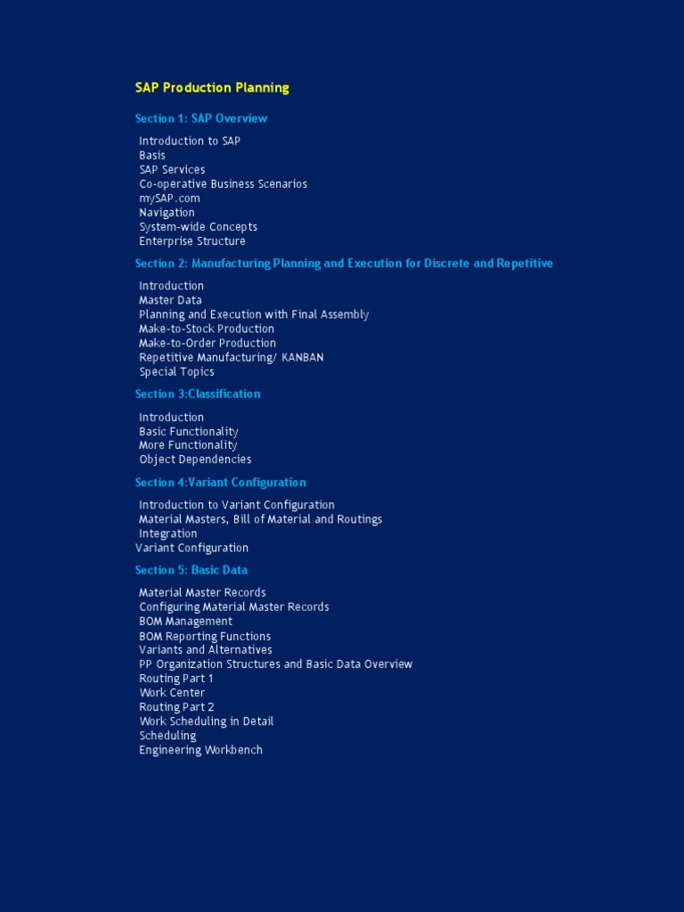 Sap PP | PDF