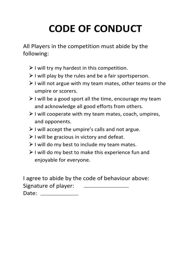 Code of Conduct | PDF