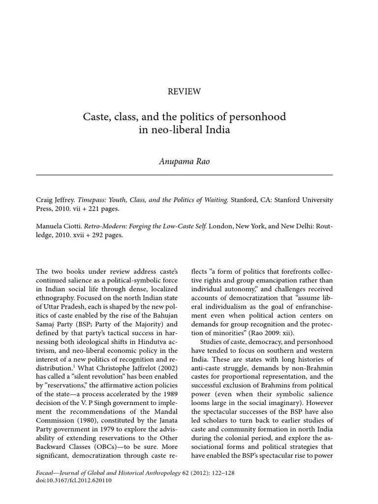 Critical Social Policy 2015 Jensen | PDF | Dalit | Caste