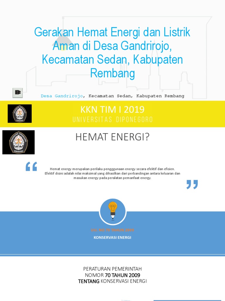 Gerakan Hemat Energi di Desa Gandrirojo | PDF
