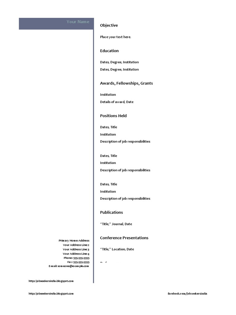 Job Seeker Resume Template Guide | PDF | Business