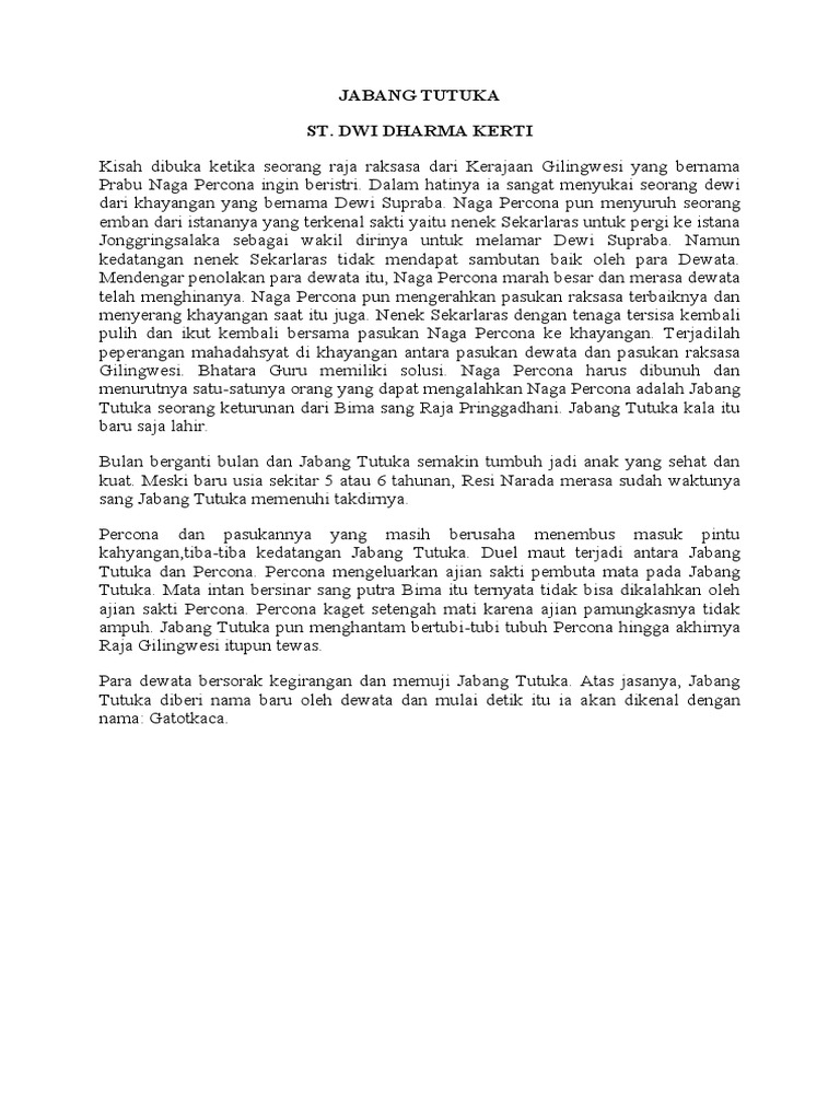 Jabang Tutuka | PDF