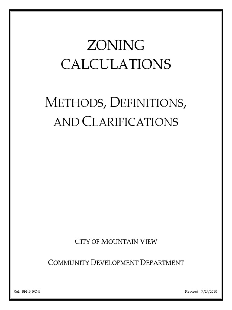 Zoning Calculations Guide | PDF | Roof | Architectural Elements