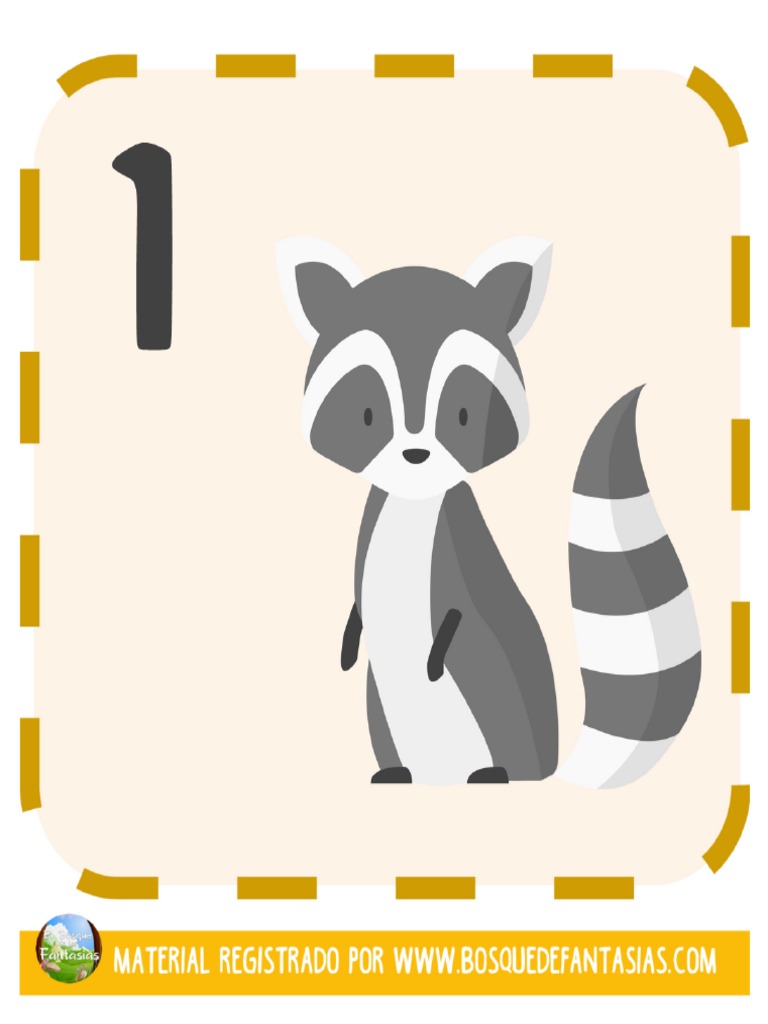 Fichas de Numeros Con Animales PDF | PDF