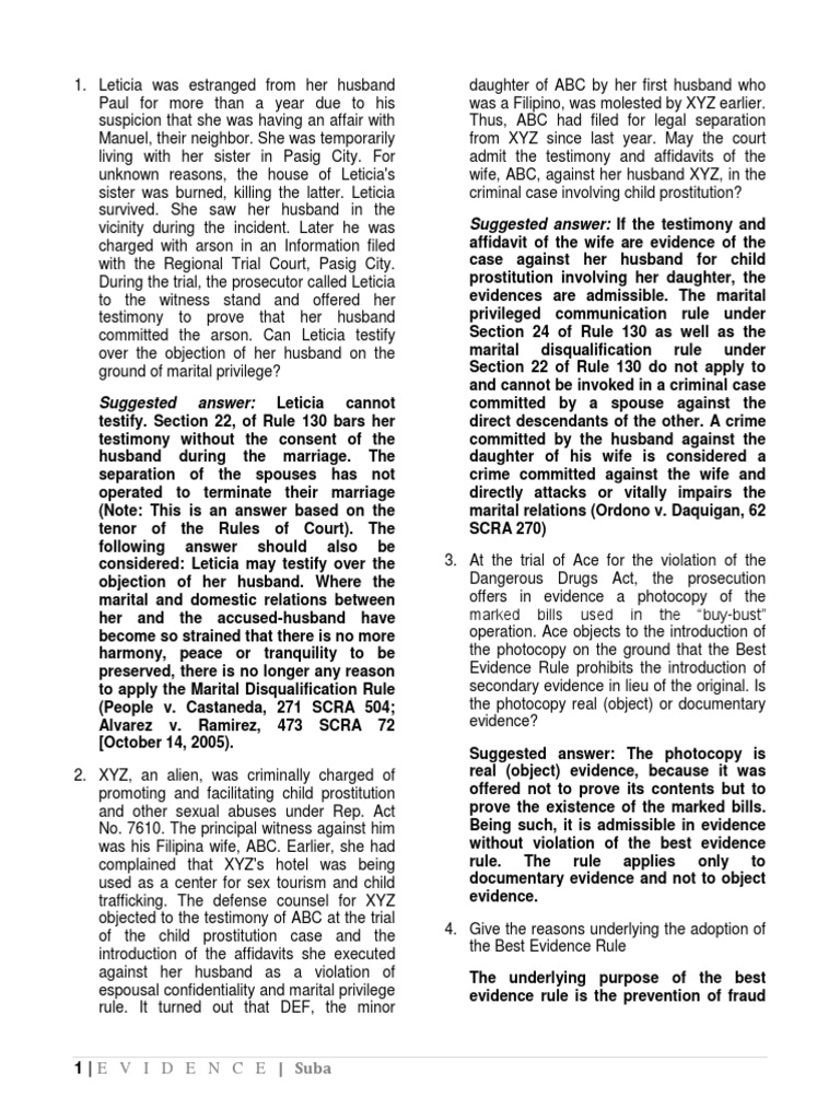 Evidence | PDF | Evidence (Law) | Evidence