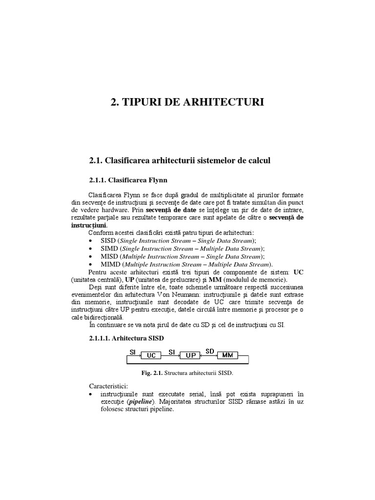 Capitolul 2 Tipuri de Arhitecturi PDF | PDF