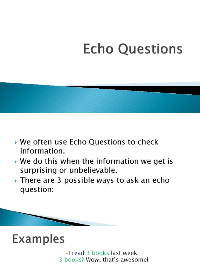 Echo Questions | PDF