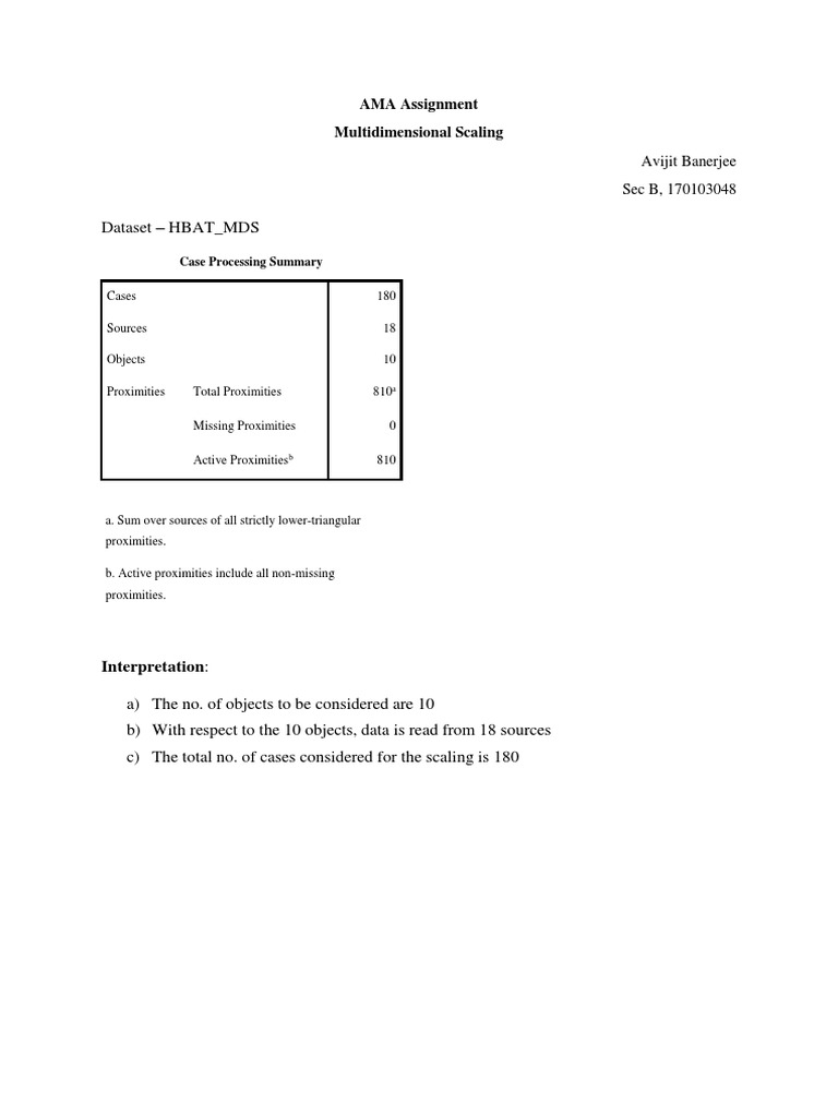 Multidimensional Scaling Analysis | PDF | Applied Mathematics | Statistics