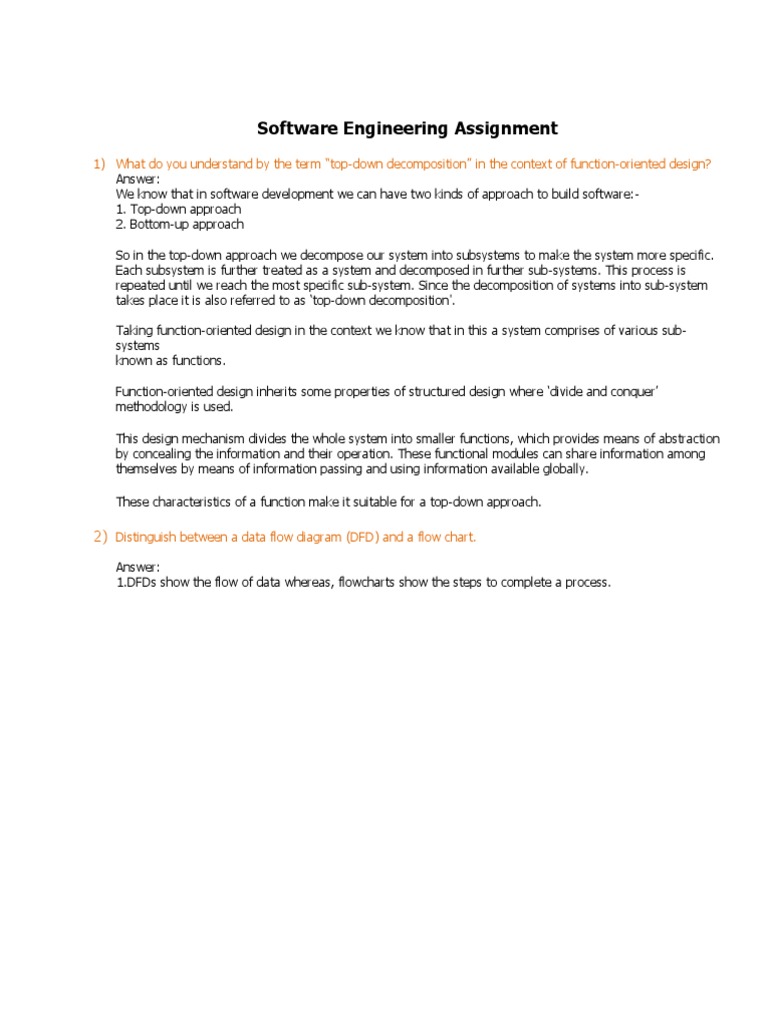 Software Engineering Assignment | PDF