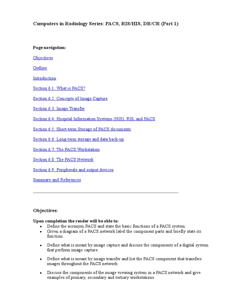Computers Application in Radiology - Ready | PDF | Medical Imaging ...