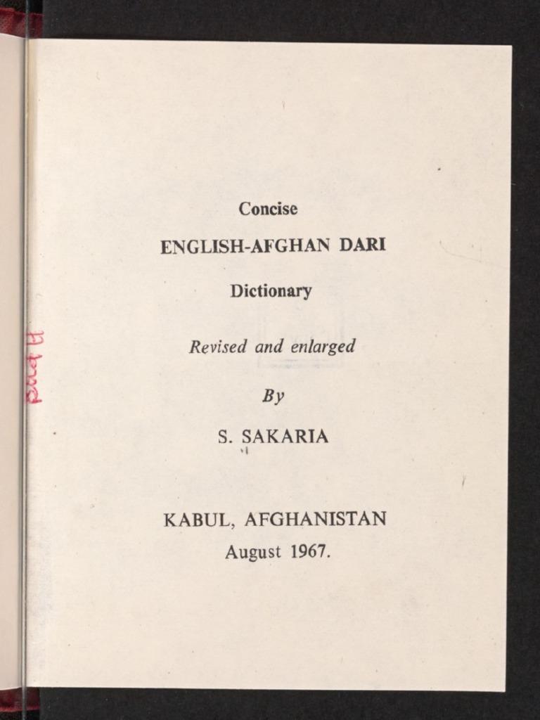 English To Dari Concise Dictionary PDF | PDF