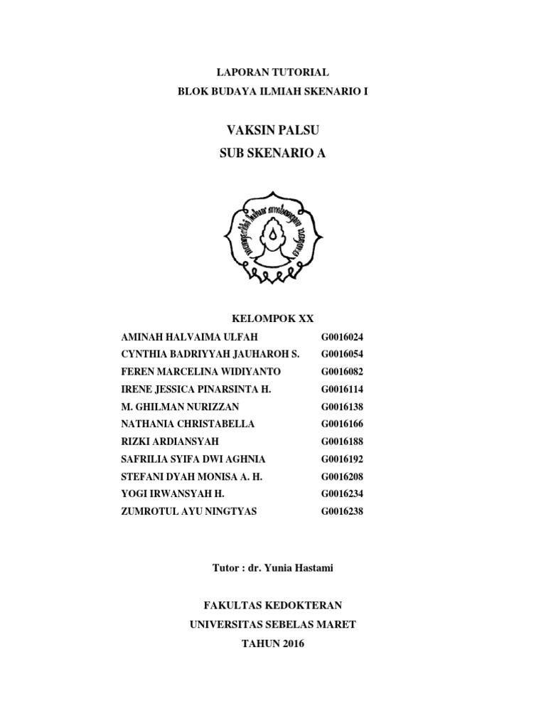 LAPORAN TUTORIAL Blok 1 Skenario 1 | PDF | Karier & Perkembangan | Sains & Matematika