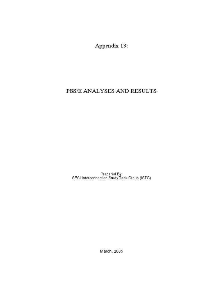 Volume6 PSSE Study Final PDF | PDF | Electric Power Transmission ...