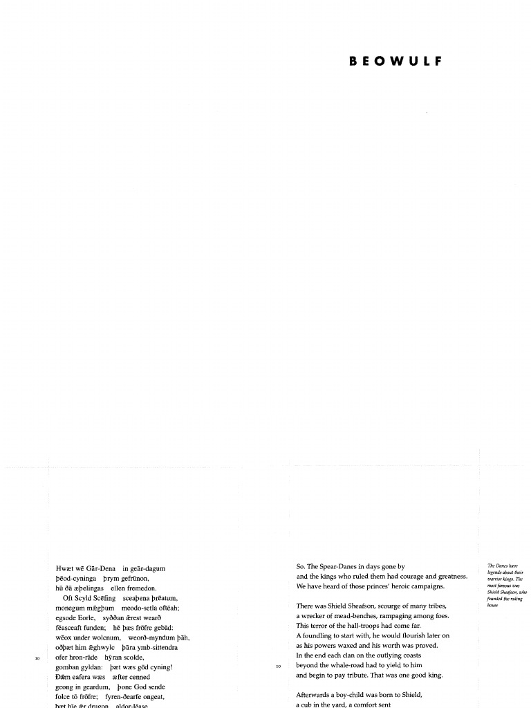 Anon - Beowulf (Excerpt) | PDF | Beowulf | Cain And Abel