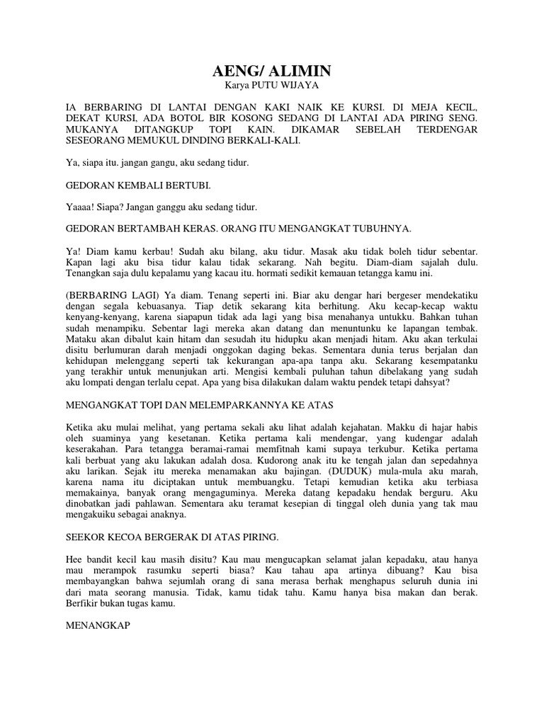 Naskah Monolog | PDF