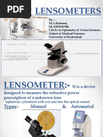 Lensometry Manual for Optical Measurements | PDF | Optics | Light