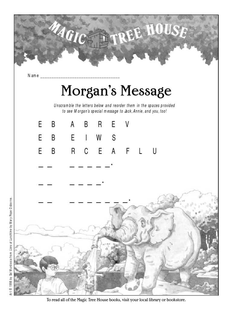 Morgan | PDF | Magic Tree House | Series Of Books