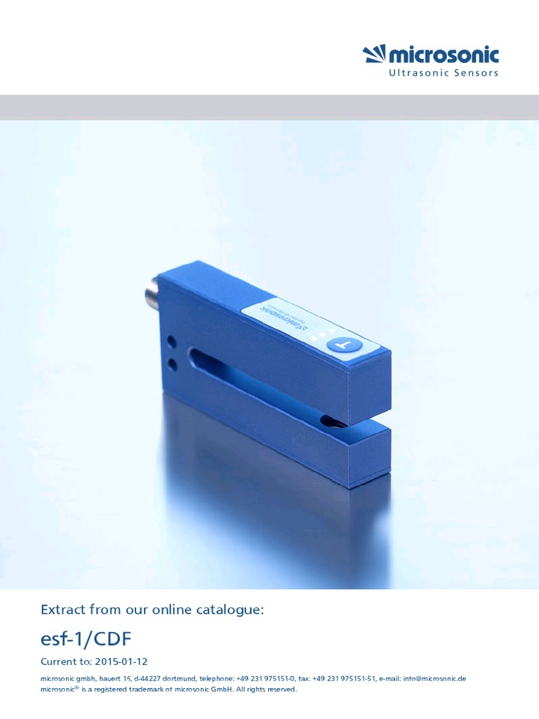 Microsonic | PDF | Ultrasound | Sensor
