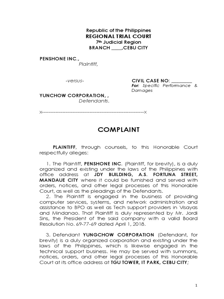 Complaint Legal Forms | PDF | Fraud | Cheque