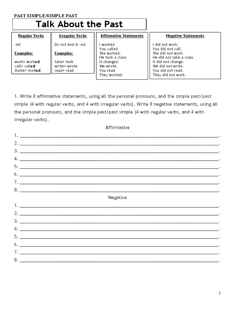 Mastering Simple Past Tense Usage | PDF | Grammar | Morphology