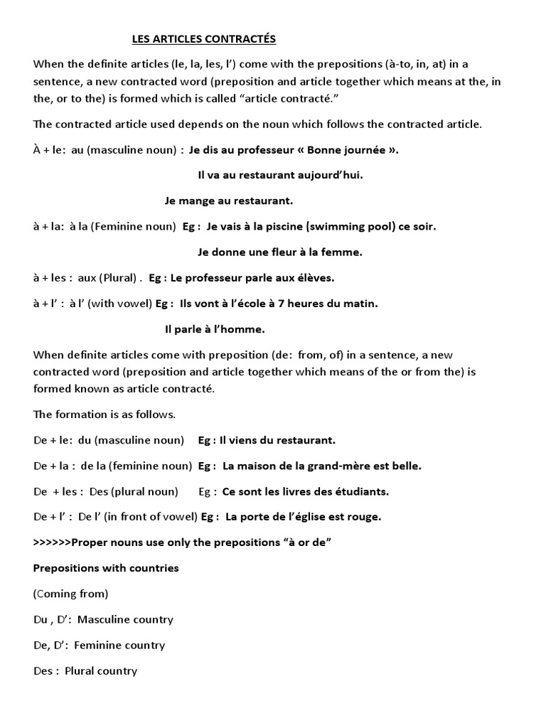 NOTES LES ARTICLES CONTRACTÉS.docx | Échecs | Théorie (échecs)