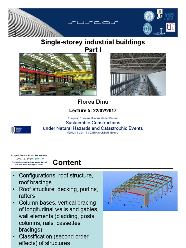 Steel Structures Design Based On Eurocode 3 | PDF | Truss | Roof