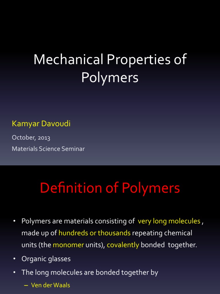 2013-10-17 Deformation of Polymers PDF | PDF | Polymers | Polyethylene