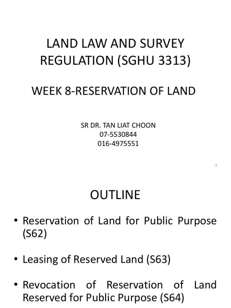 Malay Reserved Land Regulations Overview | PDF | Lease | Legal Concepts