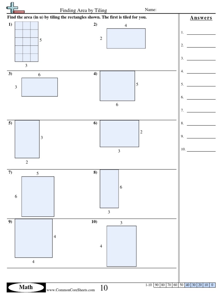 Finding Area by Tiling: Name | Download Free PDF | Euclidean Plane ...