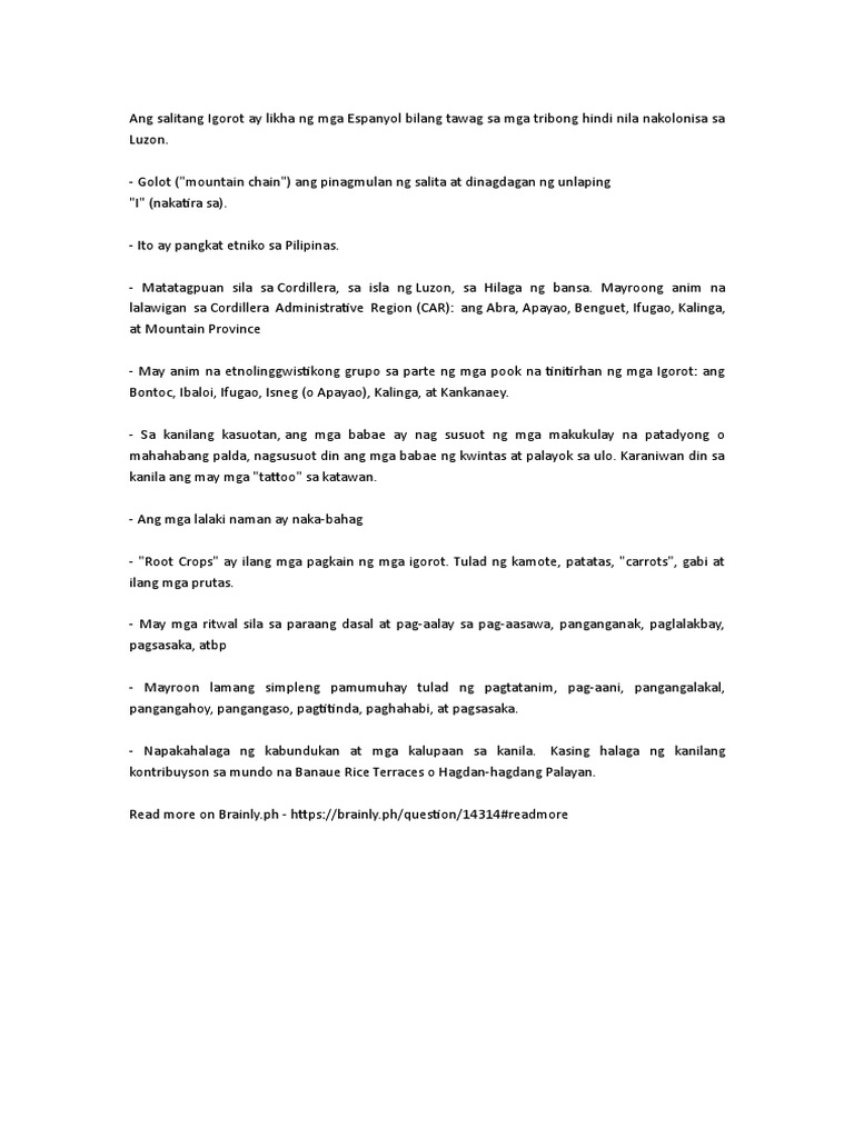 Igorot | PDF