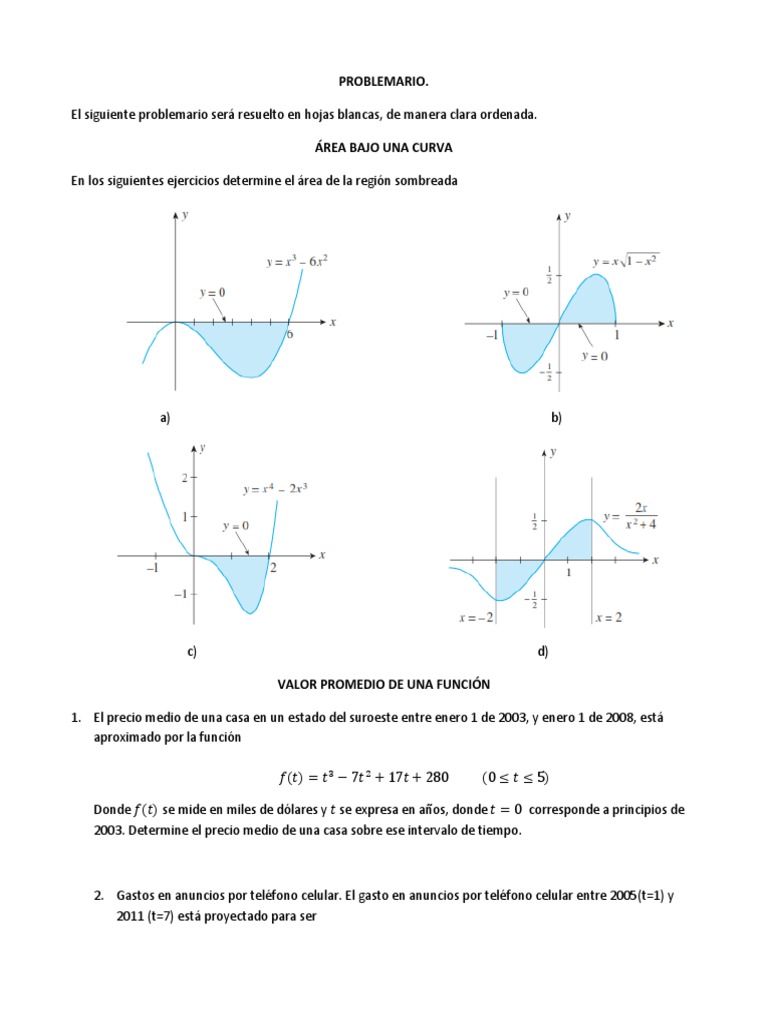 Cálculo Integral Problemario. | PDF | Business | Enseñanza de matemática