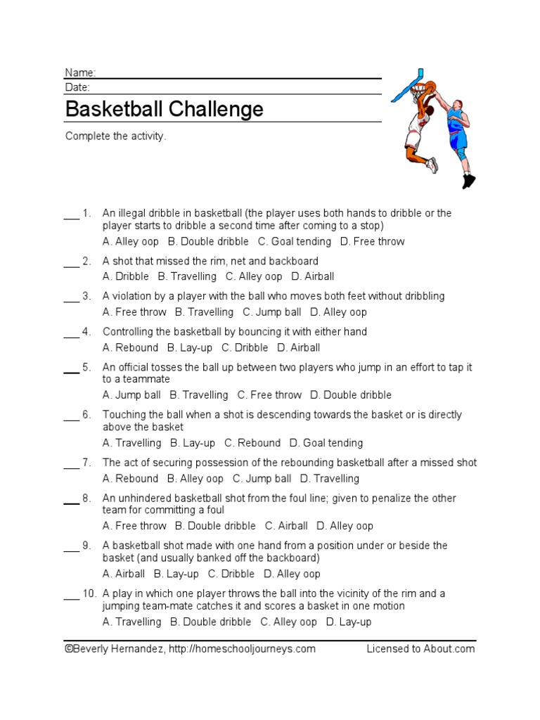Basketball Chall | PDF | Sports Rules And Regulations | Games Of ...