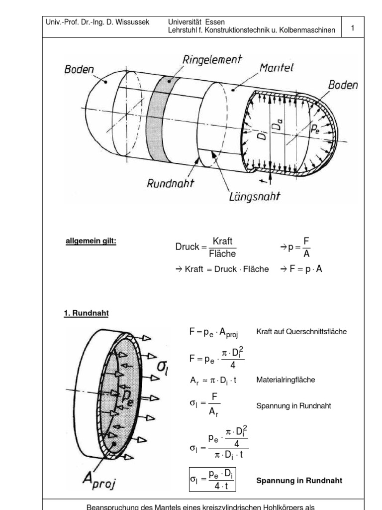 Kessel-Formel Herleitung | PDF