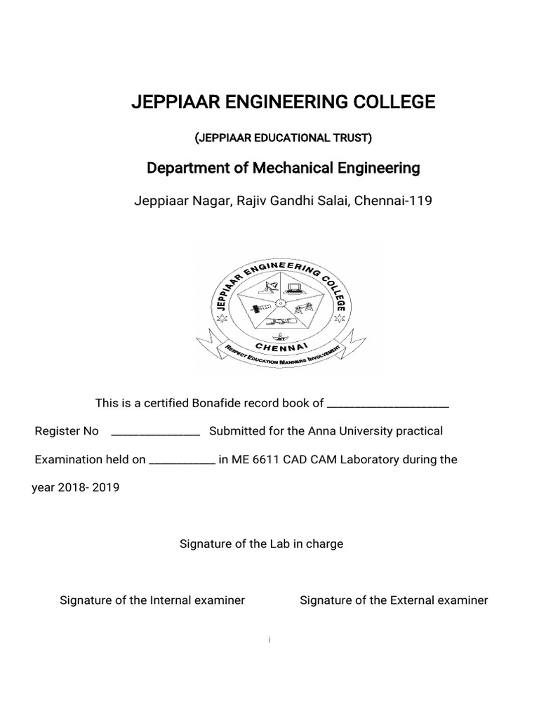 Cad Cam Lab Front Page | PDF