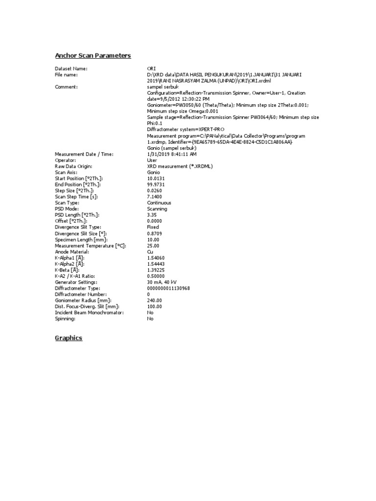 Anchor Scan Parameters | PDF | Scientific Techniques | Physical Chemistry