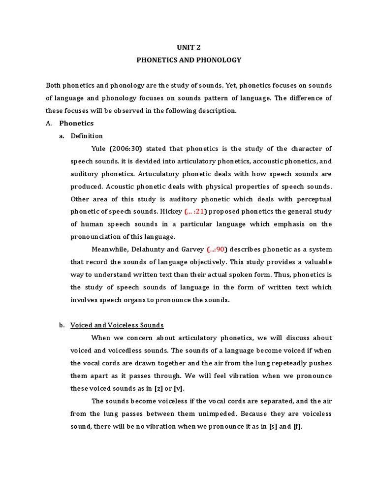 UNIT 2-Phonetic and Phonology | PDF | Syllable | Phonetics