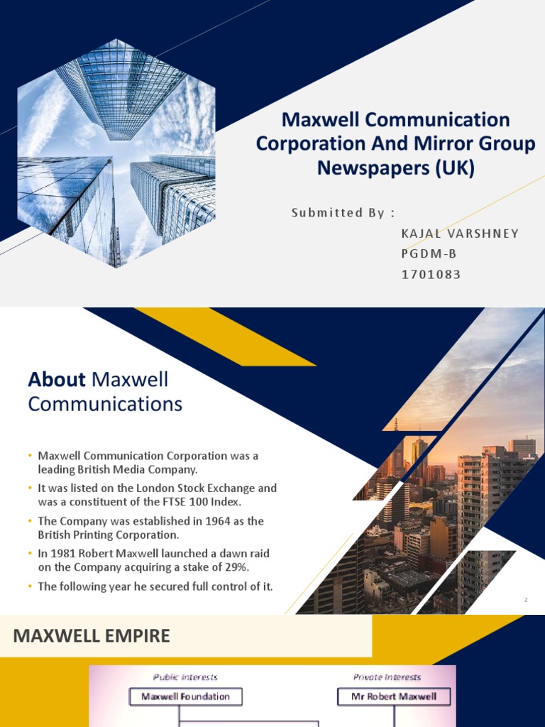 Maxwell Communication Corporation and Mirror Group Newspapers | PDF ...