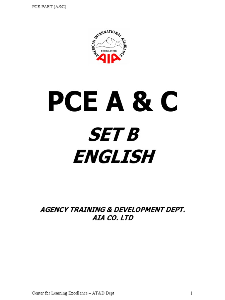 ADIB YAZID - Contoh Soalan PCEIA SET B (Bahasa Inggeris) | PDF | Life ...