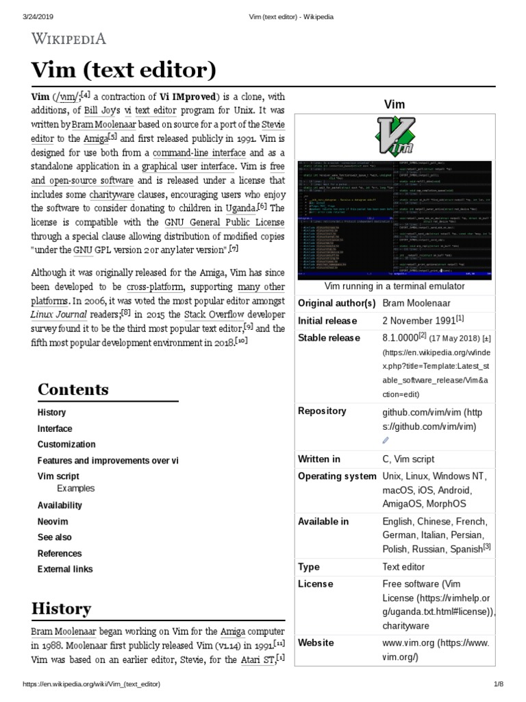 Vim (Text Editor) | PDF | Computer Engineering | Computer Programming