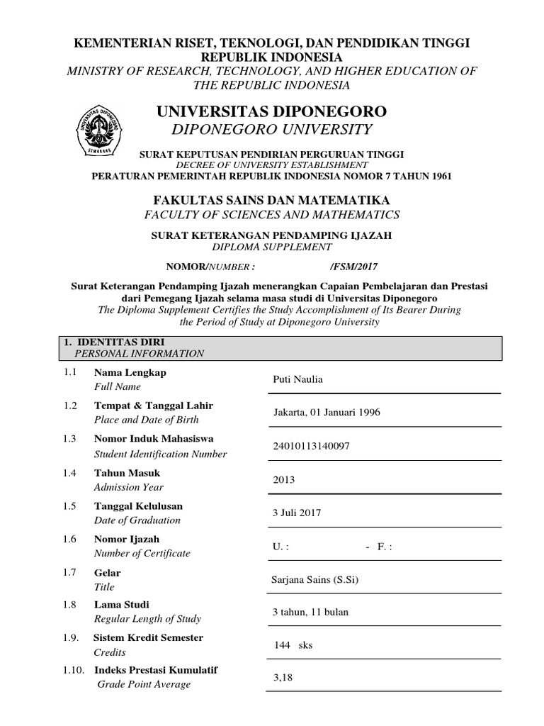 SKPI for Mathematics Graduates | PDF | Bachelor's Degree | Educational ...