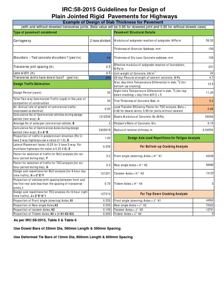 IRC-58-2015 Design - Pg-1 | PDF | Road Surface | Concrete