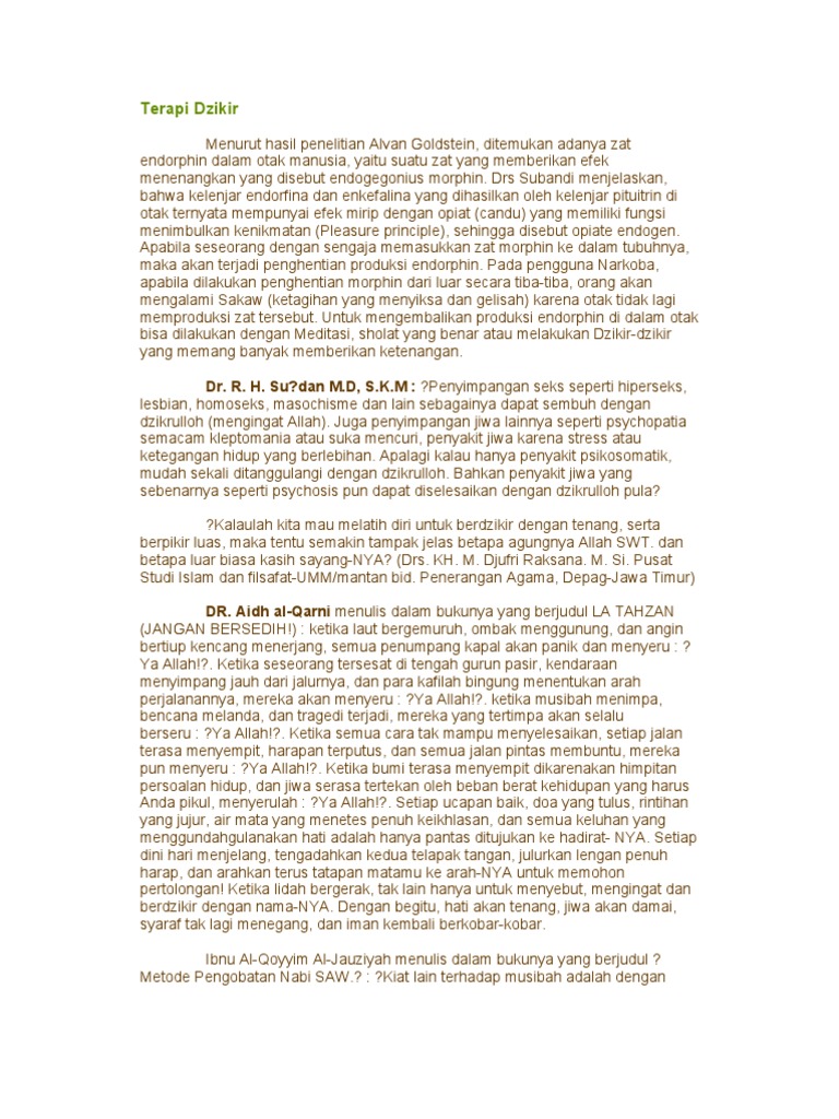Terapi Dzikir | PDF
