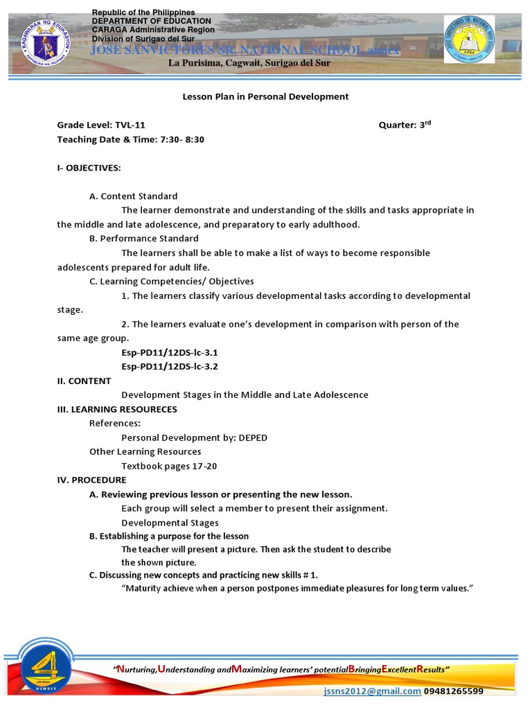 Perdev DLP 2 | PDF | Learning | Lesson Plan