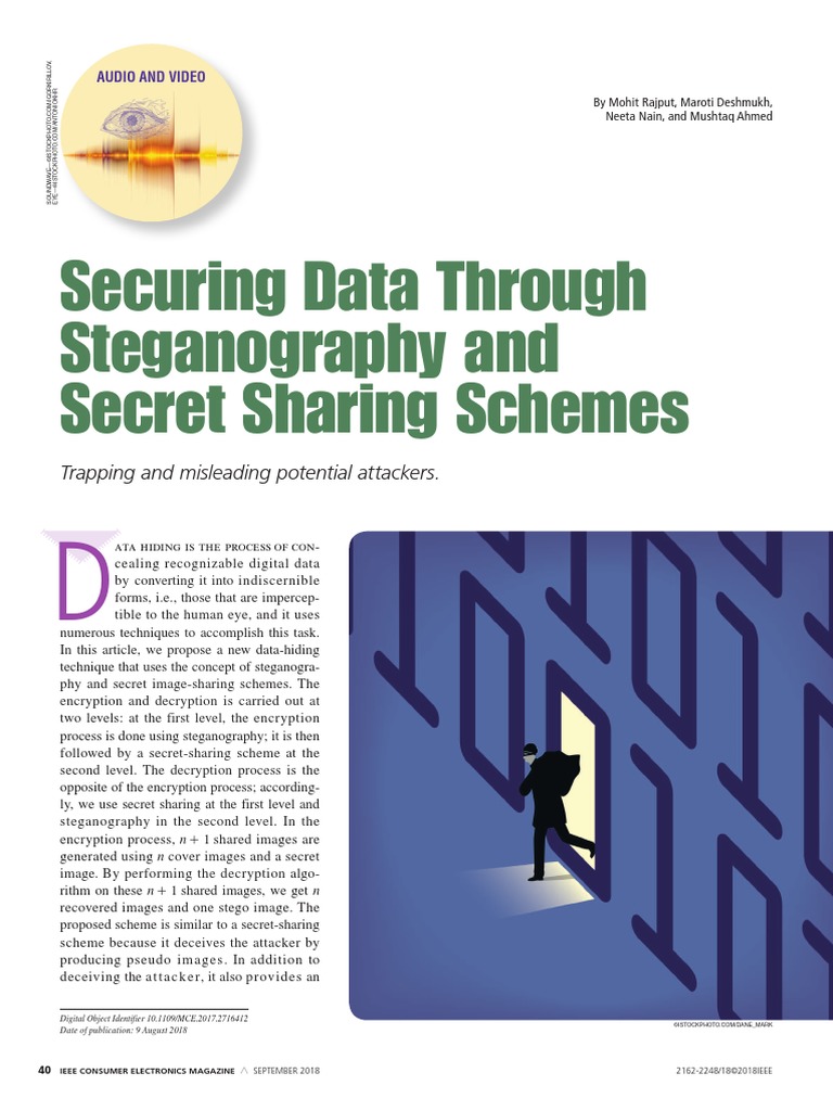 Securing Data Through Steganography and Secret Sharing Schemes | PDF ...